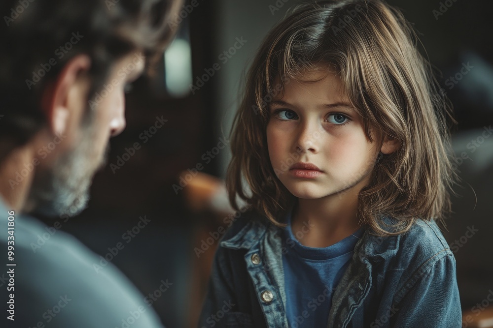 child mother family problem father conflict girl boy son arguing adult ...