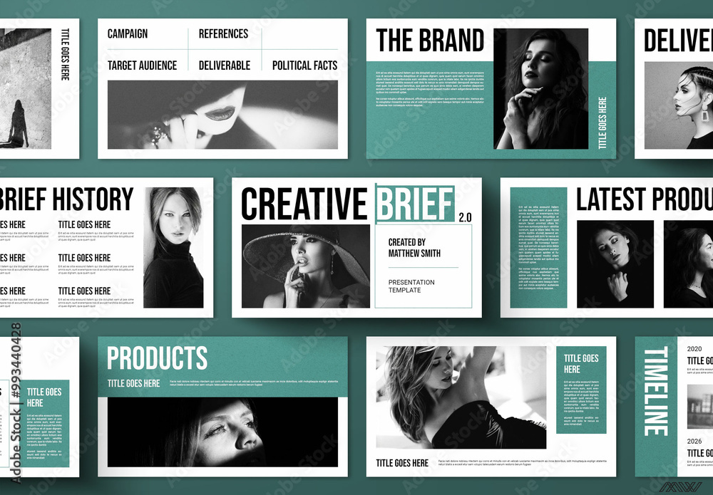 Creative Brief Presentation Template Stock Template | Adobe Stock