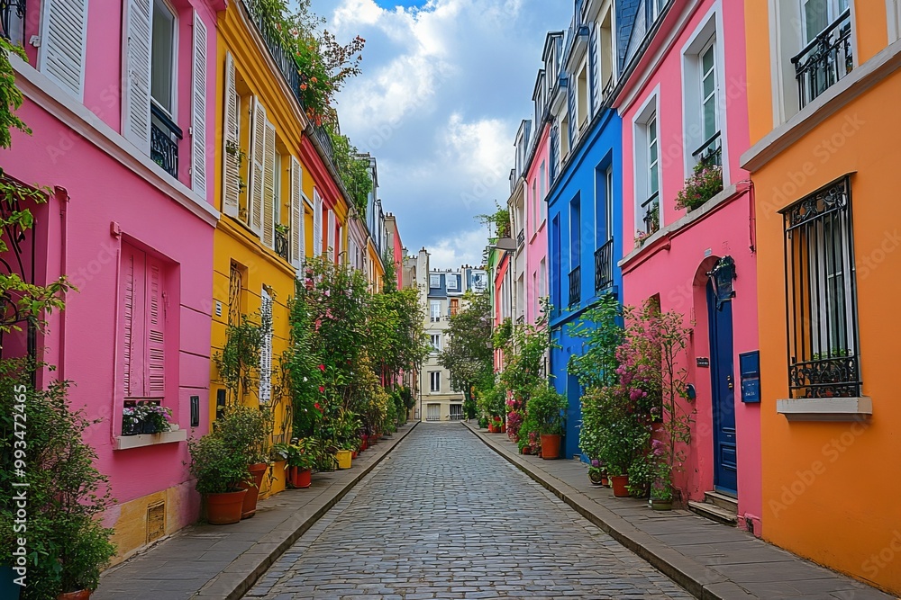 Cremieux Street (Rue Cremieux), Paris, France. Rue Cremieux in the 12th ...
