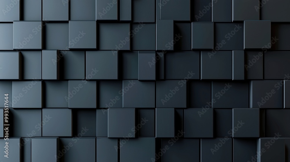 Futuristic High-Tech Cube Design, featuring a dark backdrop, a square ...