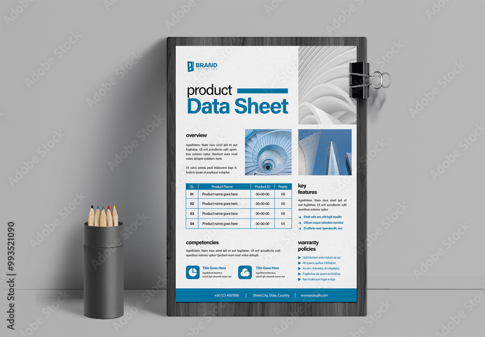 Product Data Sheet Stock Template | Adobe Stock