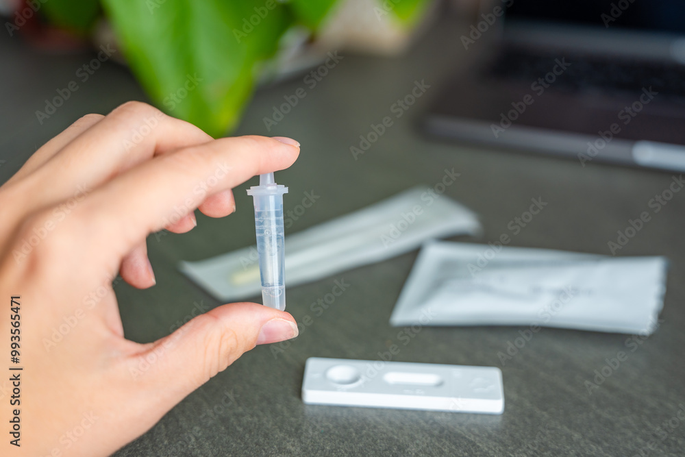 Rapid Antigen Test kit with all needed during swab COVID-19 testing ...