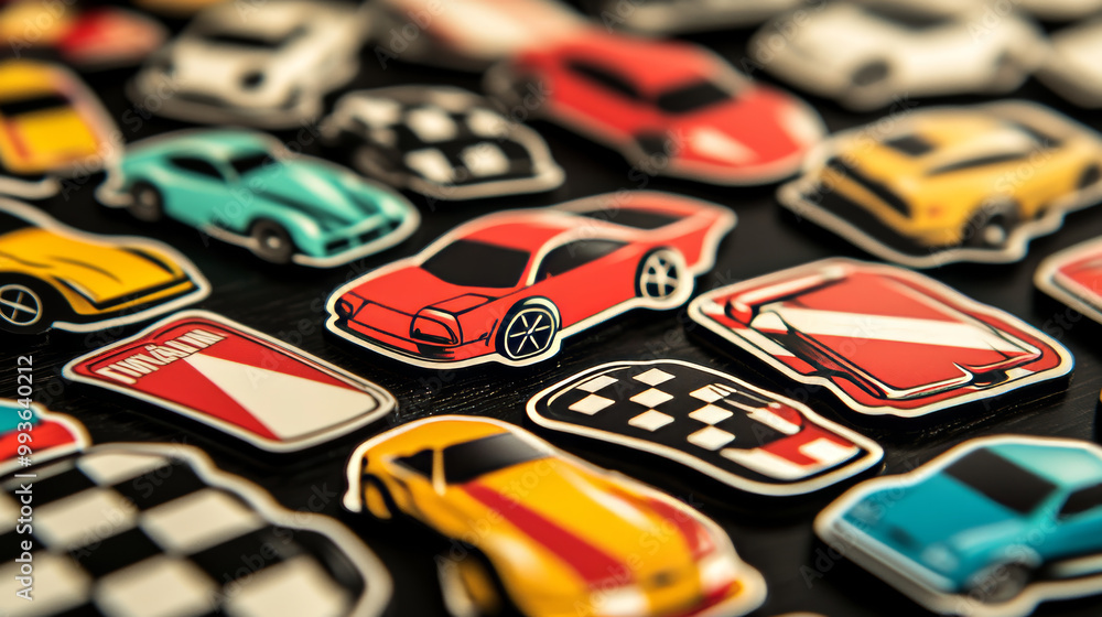 Cool stickers for race cars, motorcycles, and competitions. These retro ...