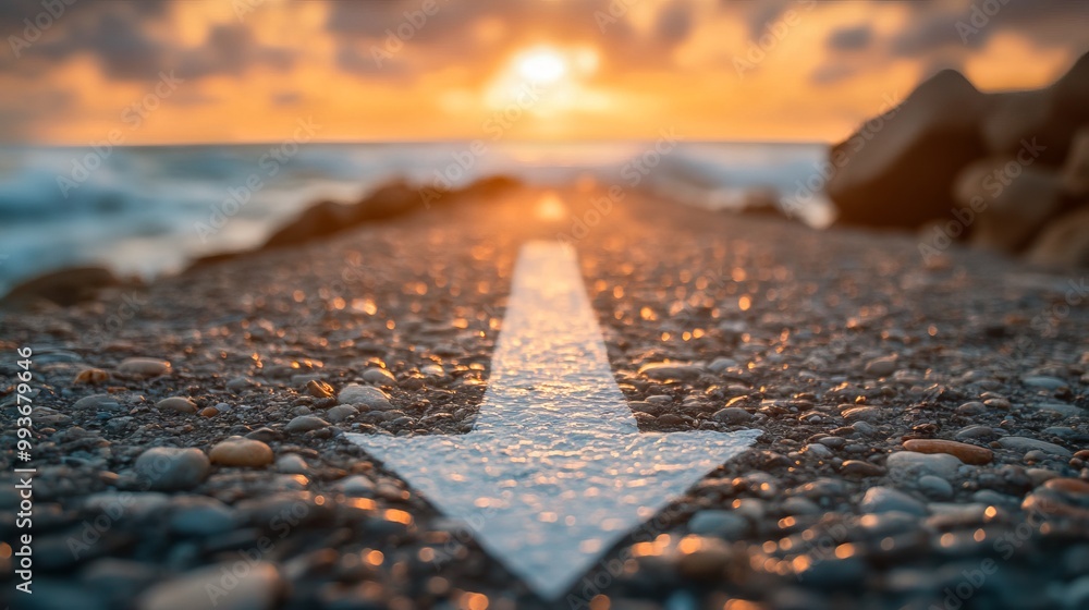 Pathway to the Horizon: A Symbol of Direction and Time. AI generated ...