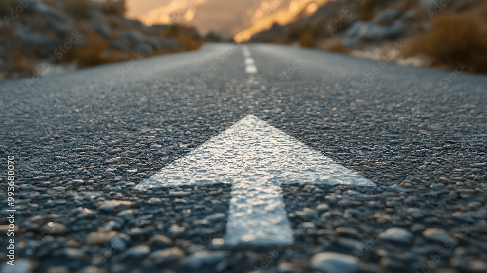 Pathway to the Horizon: A Symbol of Direction and Time. AI generated ...