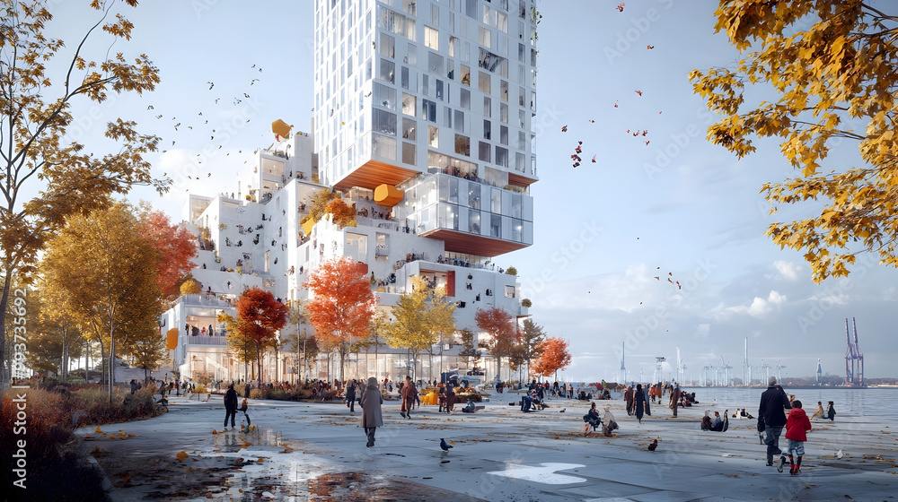 Conceptual Waterfront Redevelopment with Public Access and Amenities ...