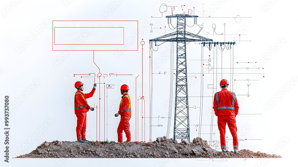 Diagram Comparing Underground and Overhead Power Line Installation ...