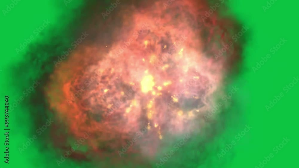 Bomb blast, grenade blast, Quick fire explosion burst effect animation ...