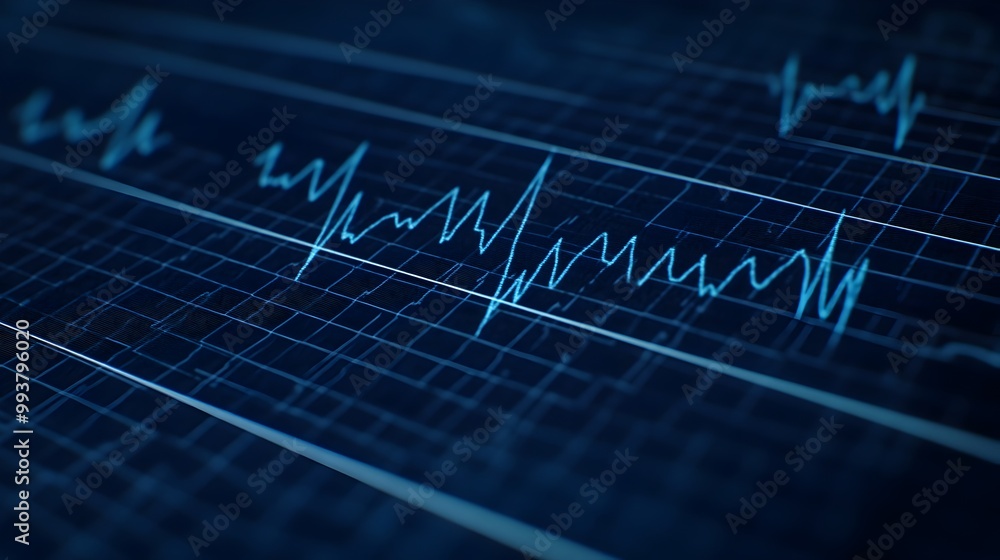 Detailed EKG Heartbeat Graph Displaying Precise Medical Monitoring Data ...