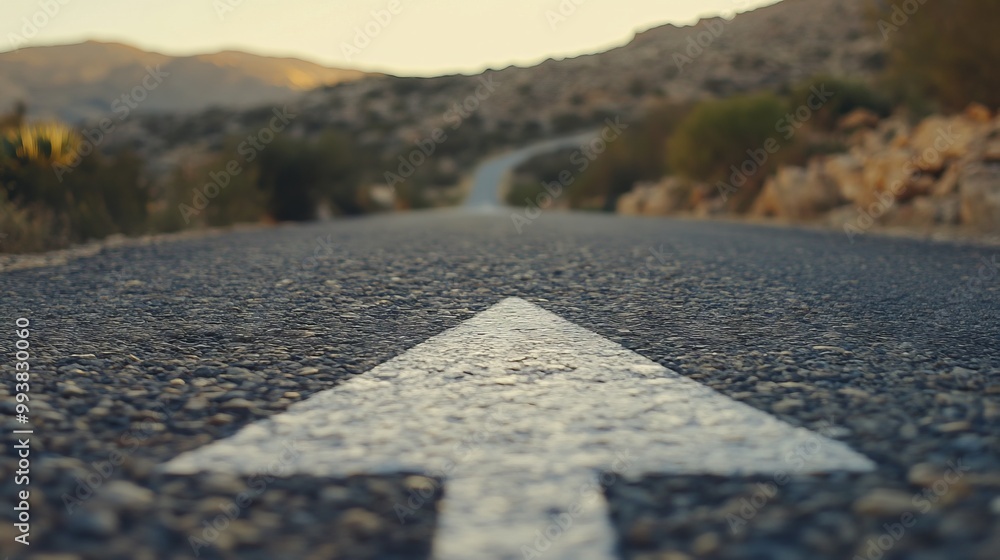 Pathway to the Horizon: A Symbol of Direction and Time. AI generated ...