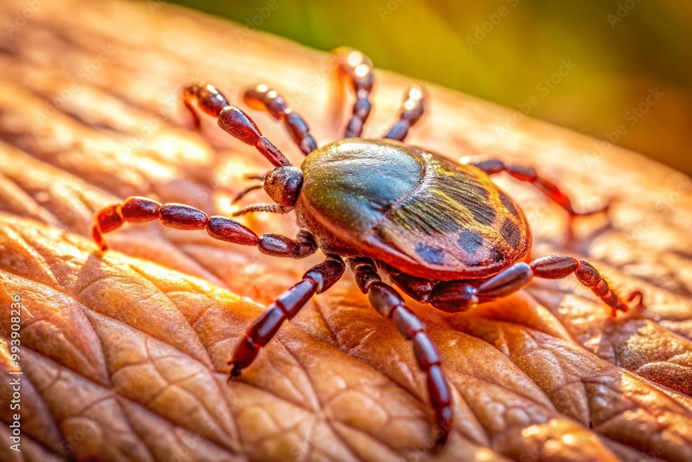Close-up Images of Tick Bites on Skin, Highlighting Symptoms and ...