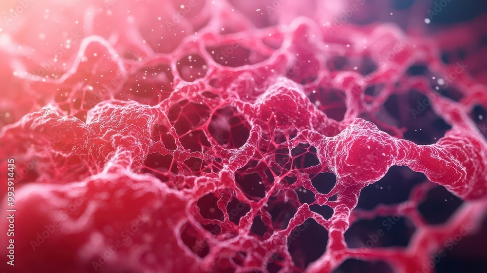 3D visualization of colon with highlighted lymph nodes, metastasis ...