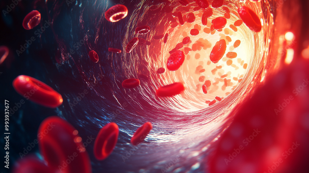 Red Blood Cells Flowing: A mesmerizing microscopic view of red blood ...
