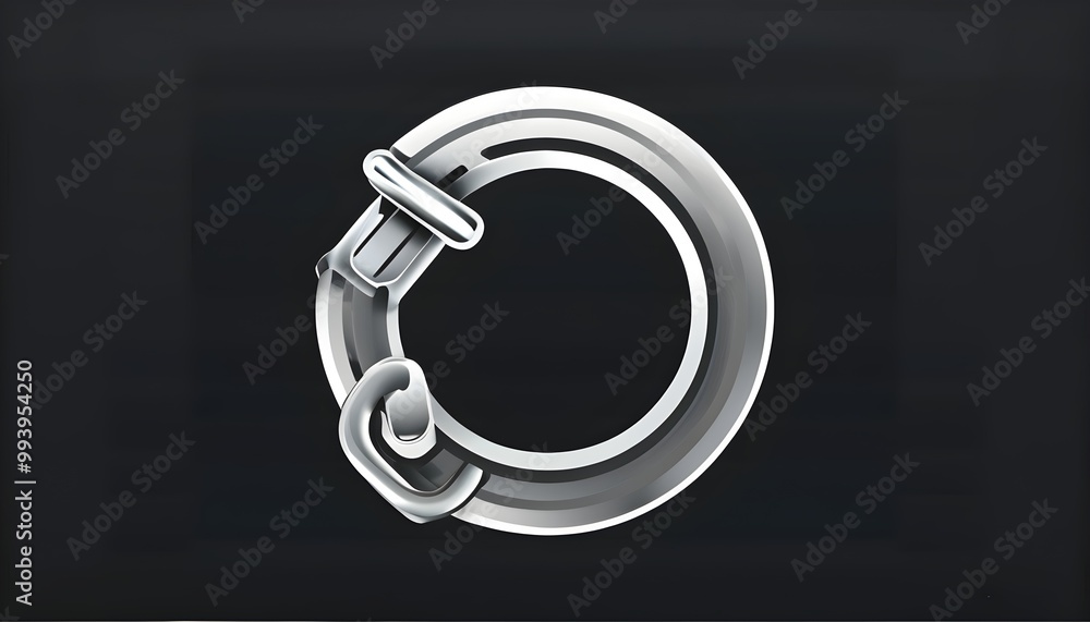 Stainless Steel Bow Shackle Icon Featuring Metal Construction and ...