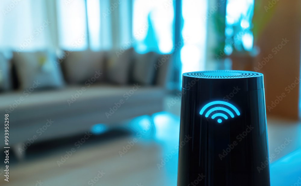 Modern smart AI assistant, smart home technology concept. Design for ...