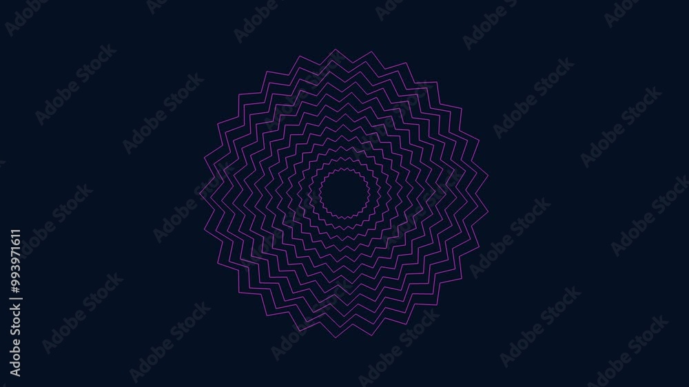 A symmetrical geometric pattern formed from interconnected circles in ...