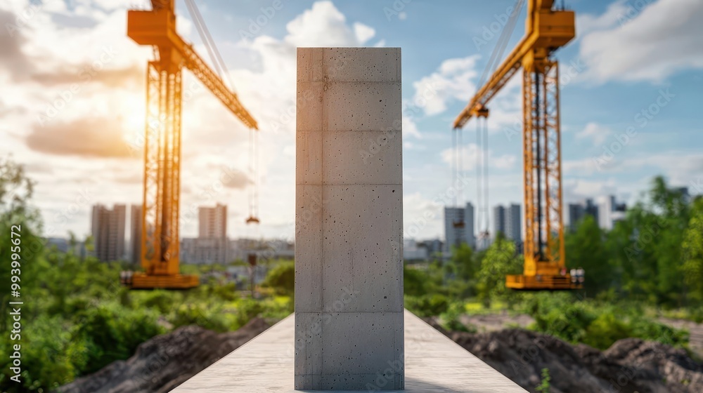 Modular sections of a modern bridge made from eco-friendly composites ...