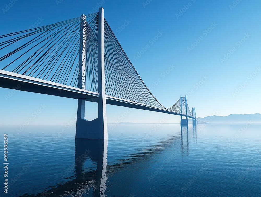 Bridge construction site where graphene-infused concrete is being used ...