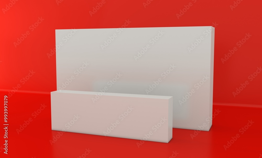 Welcome desk. Perspective view of a registration stand banners. Mockup ...