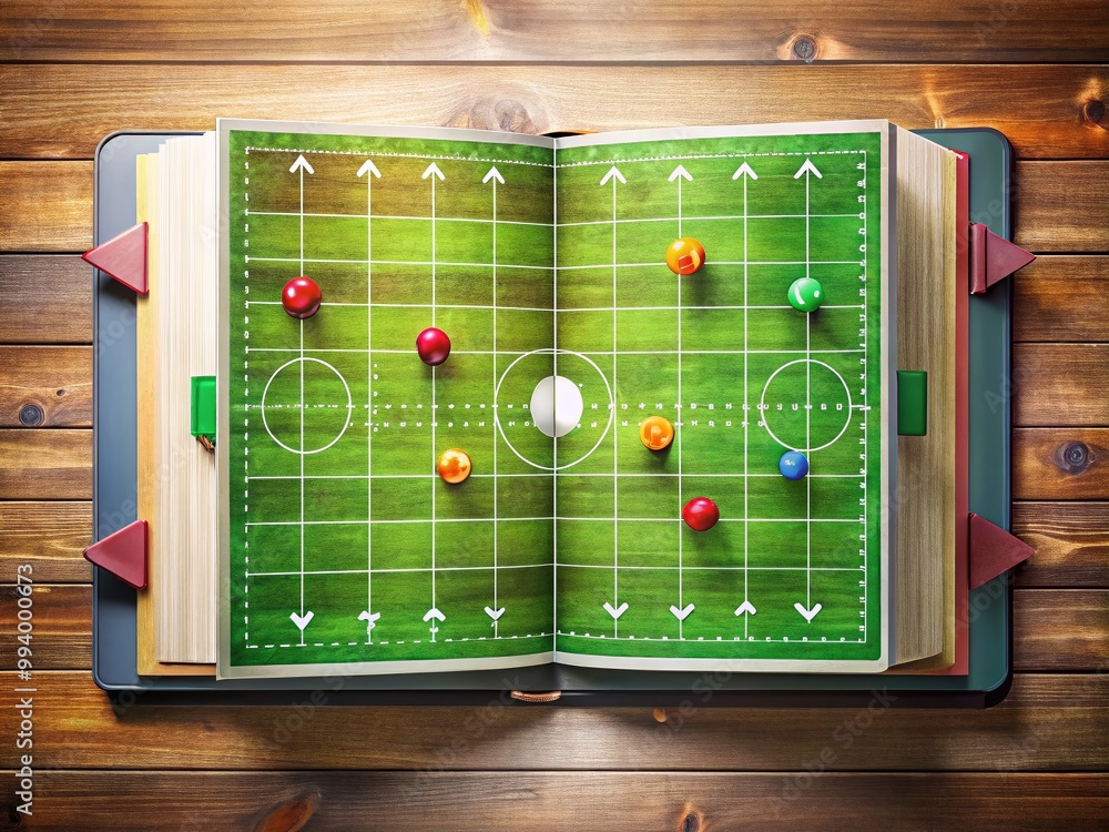 Creative Football Playbook Design with Diagrams and Strategy ...
