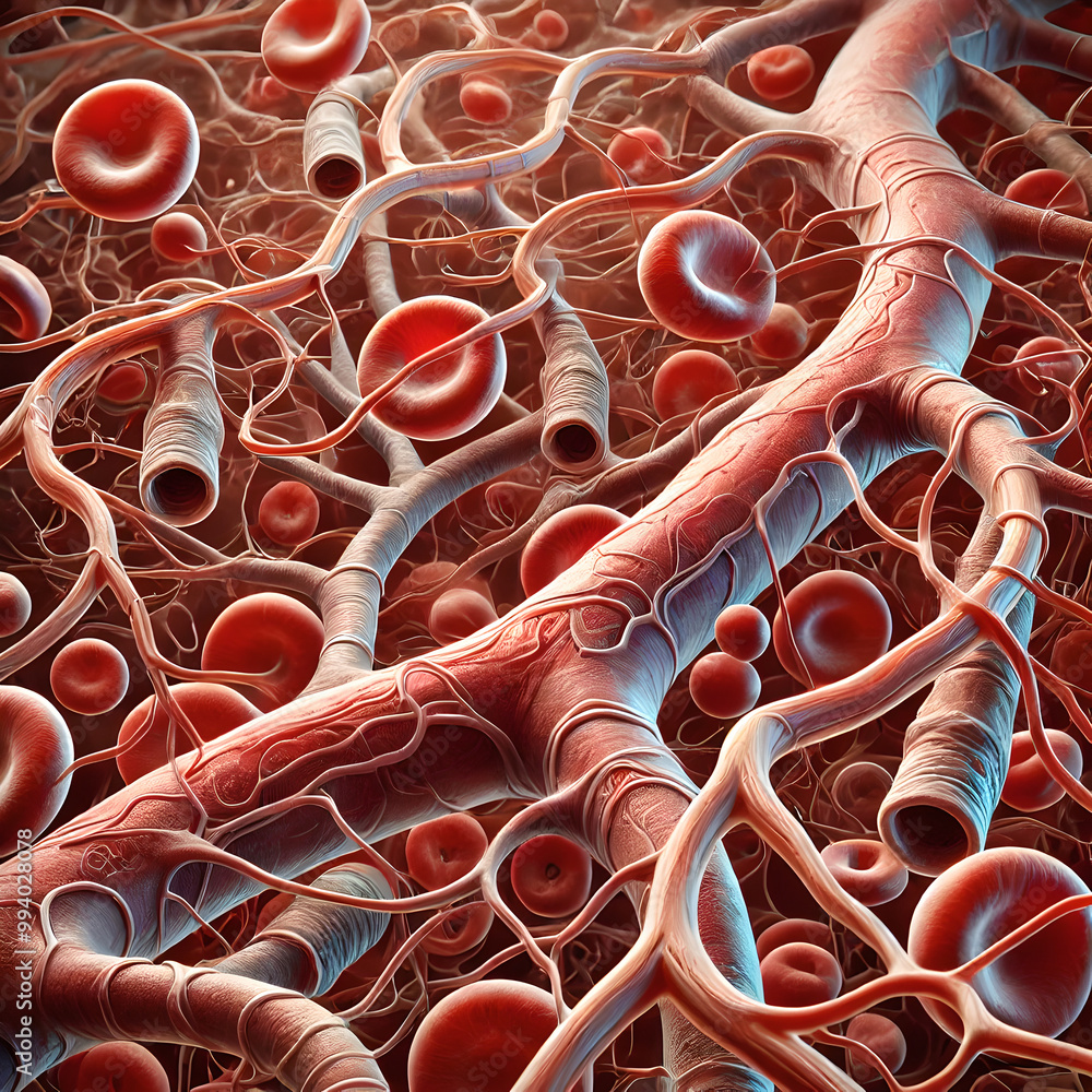 Structure of capillaries, their role in connecting arteries and veins ...