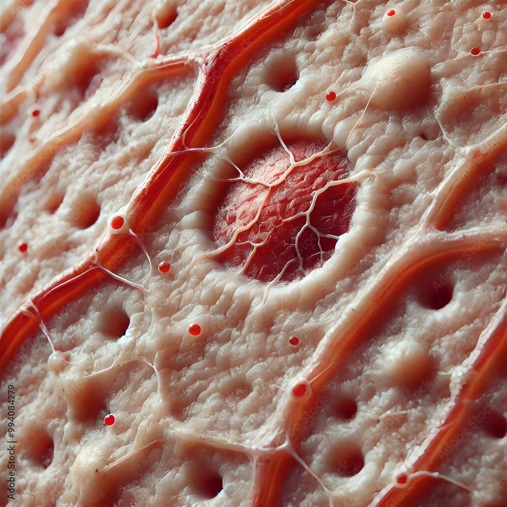 Capillaries in the skin, highlighting how they respond to changes in ...