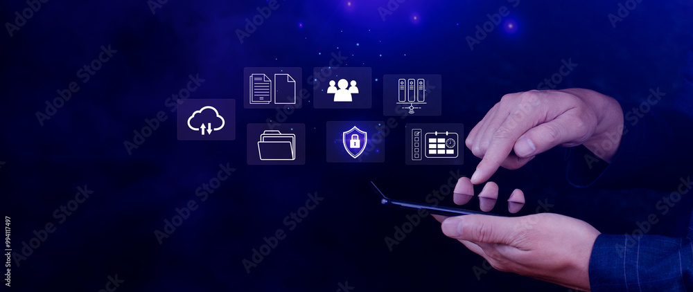 Document Management System DMS for document management concept online document database digital ...