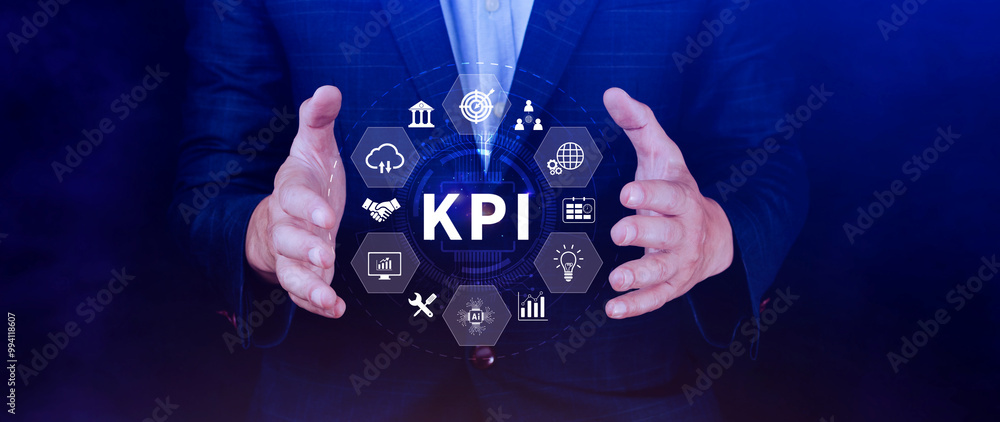 KPI, Key Performance Indicator concept, Management data System KPI ...