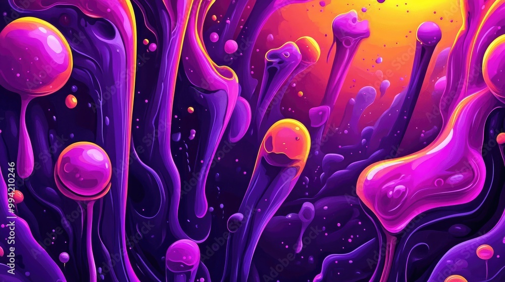 Stylish and captivating psychedelic design featuring a vibrant 2D ...