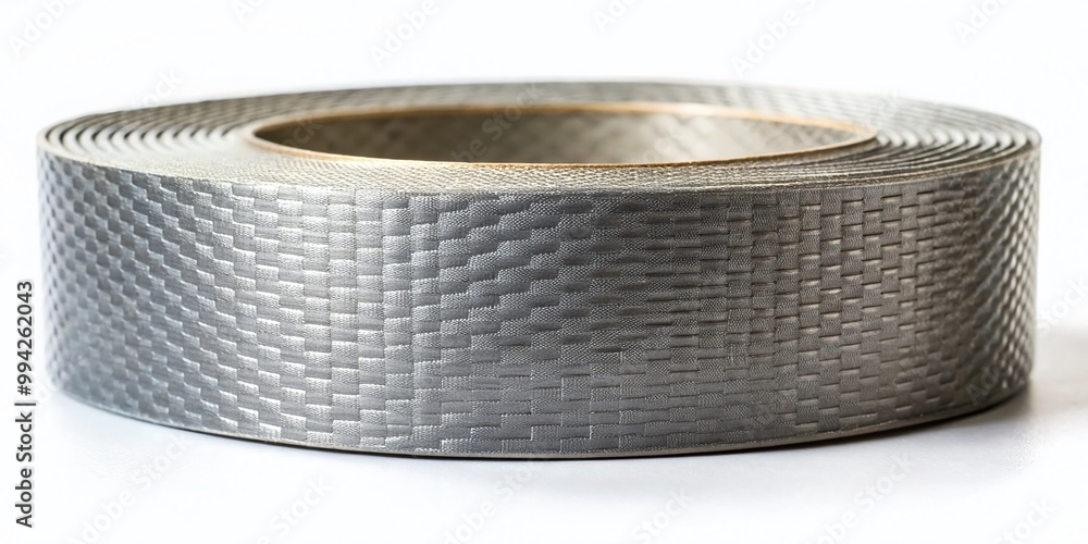 High-resolution close-up texture of gray duct tape with woven pattern ...