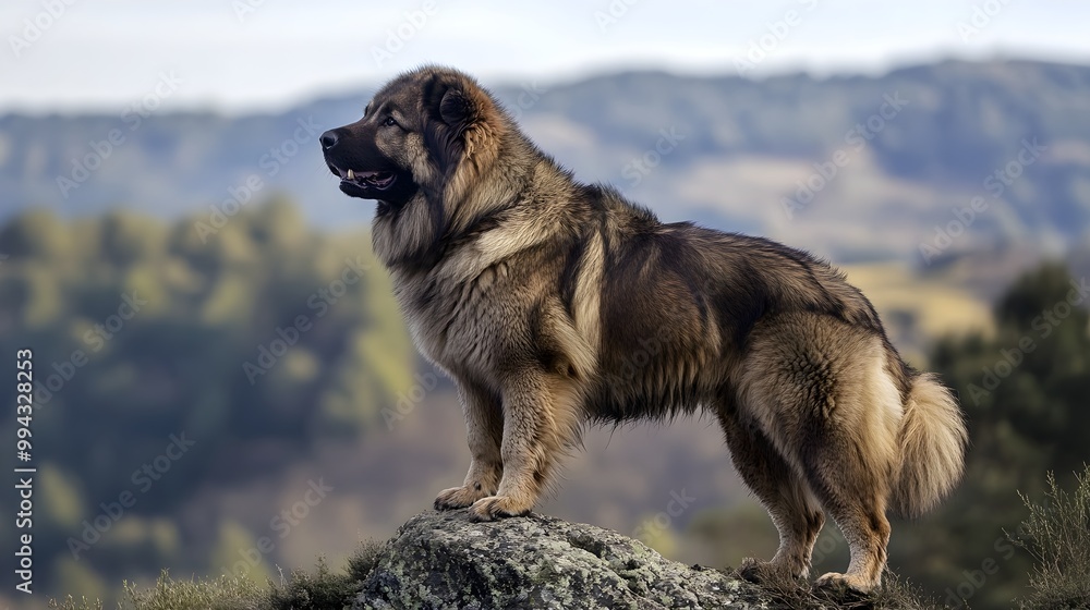 A Rafeiro Do Alentejo dog standing majestically on a , showcasing its ...