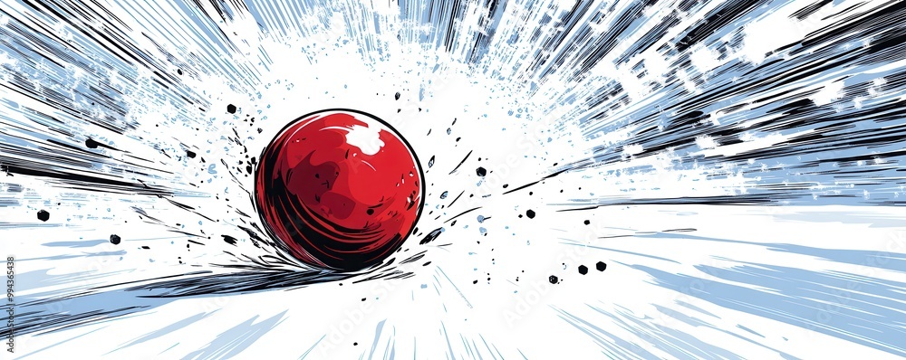 Comic-style hockey background featuring a dynamic red puck exploding ...