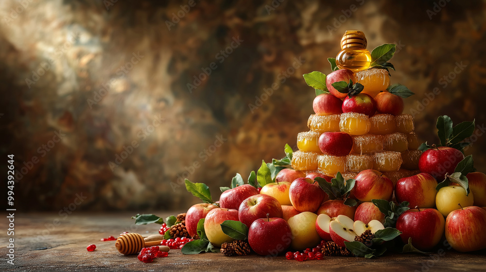 Mountain of Blessings, a metaphorical mountain with different symbols ...