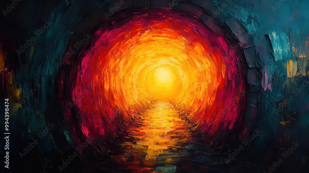 abstract art piece representing the empty tomb of jesus infused with ...