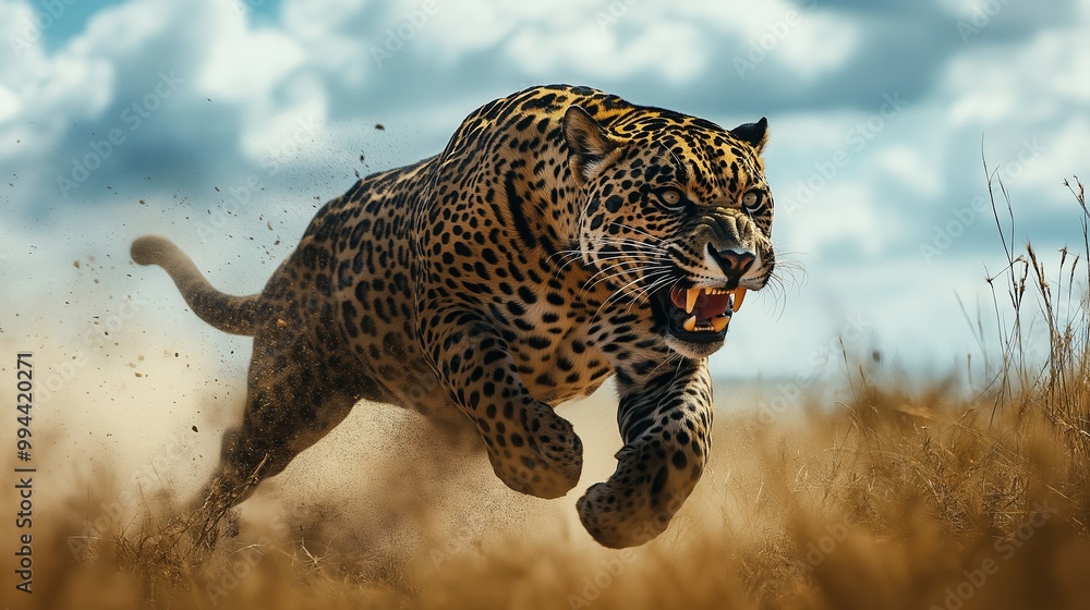 The majestic jaguar, the only Panthera genus member in the Americas, a ...