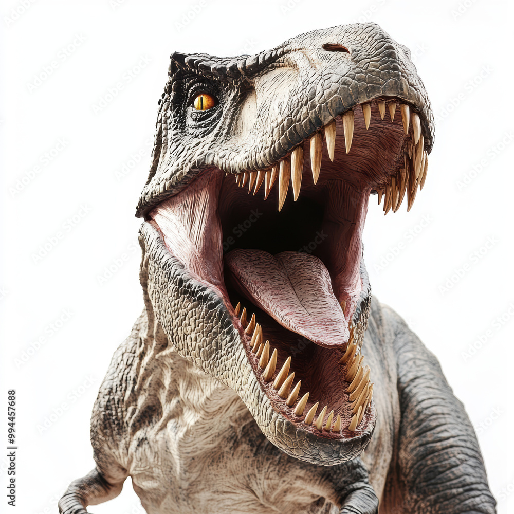 Fierce Tirannosaurus rex dinosaur with open mouth roaring. T-Rex ...