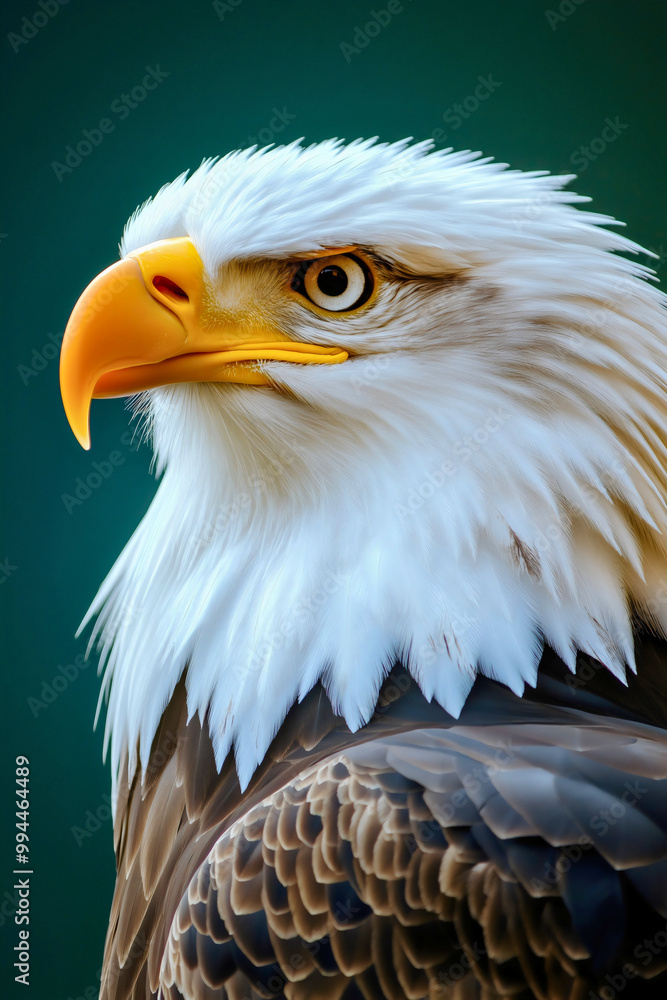 Eagle animal portrait showcasing majestic wildlife, bird of prey head ...
