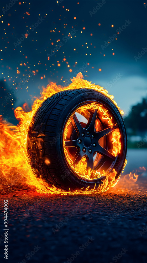 Flame of fire tire wallpaper, burning wheel illustration, fiery ... Flame of fire tire wallpaper, burning wheel illustration, fiery ...