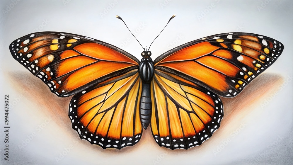 Step-by-step guide on how to draw a realistic monarch butterfly for art ...