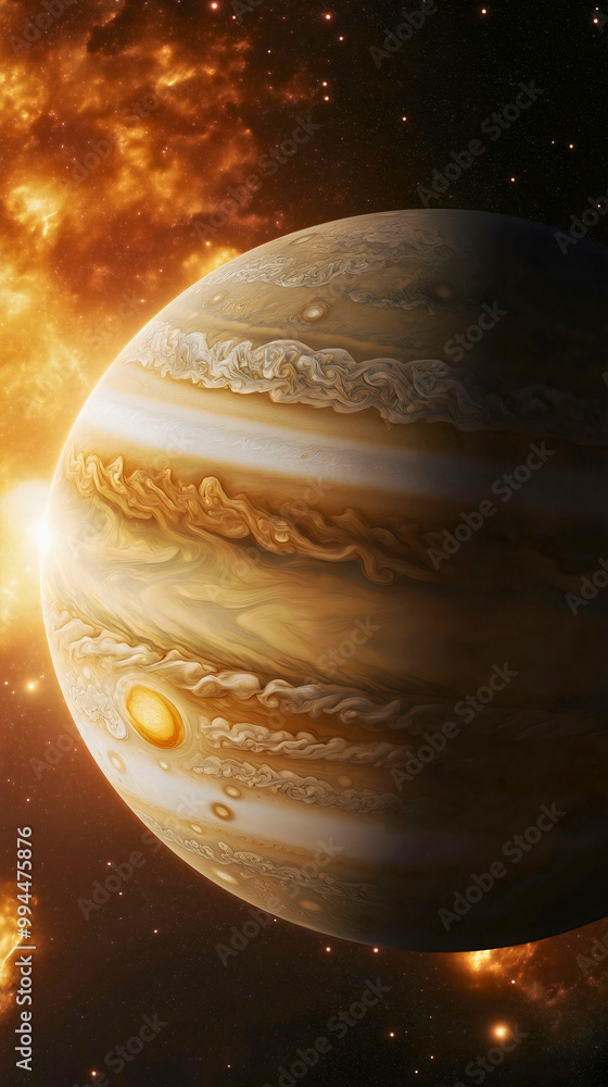 ภาพประกอบสต็อก Jupiter wallpaper, cosmos planet design, space galaxy ...