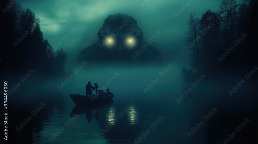 A night vision camera captures a smoky creature drifting over a dark ...