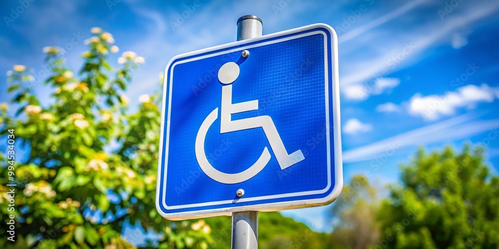 Universal handicap symbol sign representing accessibility for ...