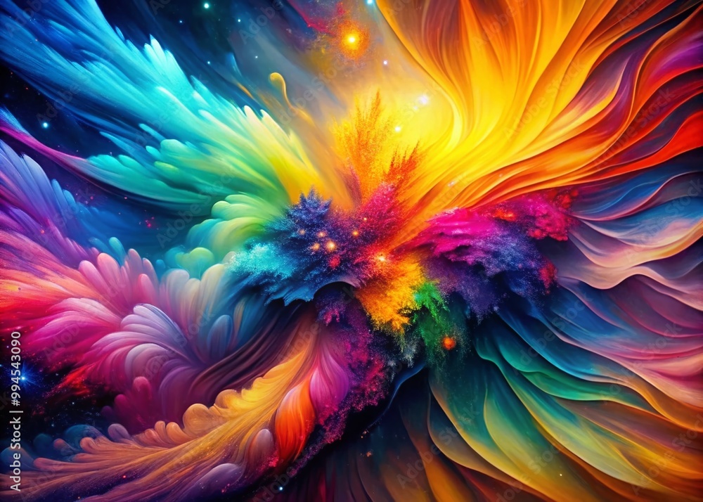 Vibrant abstract digital wallpaper for desktop backgrounds in high ...