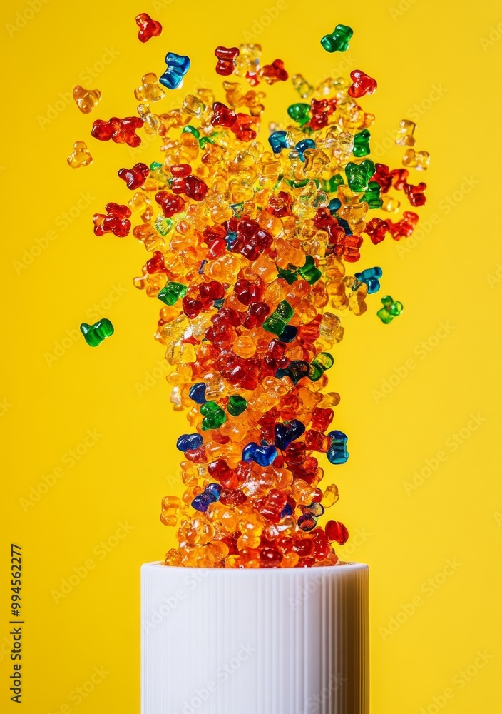 This trendy social mockup or wallpaper features a toothpaste tube ...