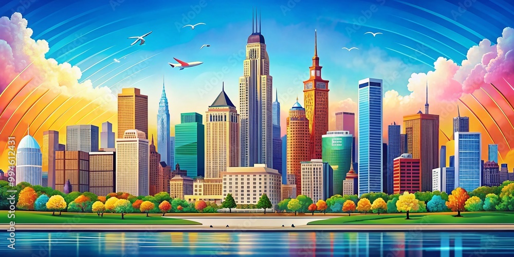 Welcome to Chicago Logo Design Featuring Iconic Skyline and Urban ...
