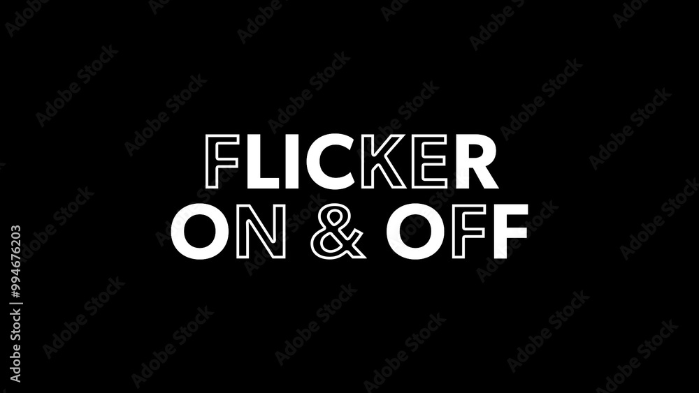 Simple Flicker On & Off Overlay Titles Stock Template | Adobe Stock
