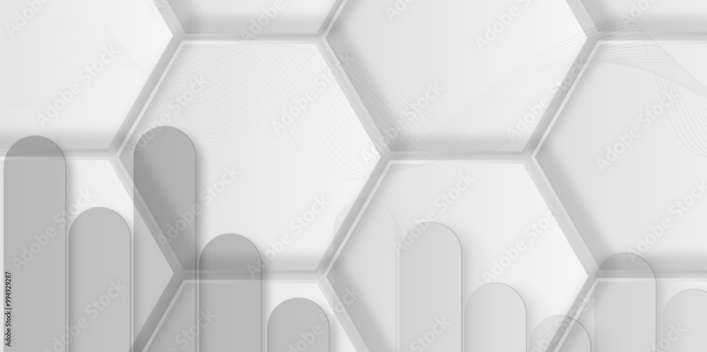 Abstract background with lines. Modern simple style hexagonal graphic ...