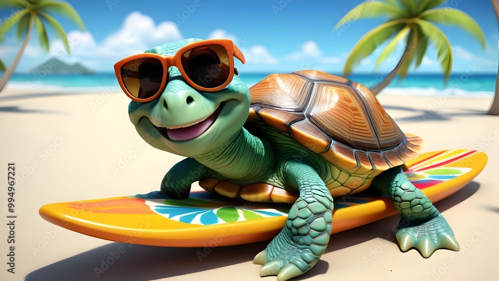 Shelldon is the coolest, most laid-back turtle on the beach. He’s ...