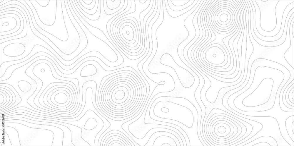 Ocean topographic line map with curvy wave isolines vector illustration ...