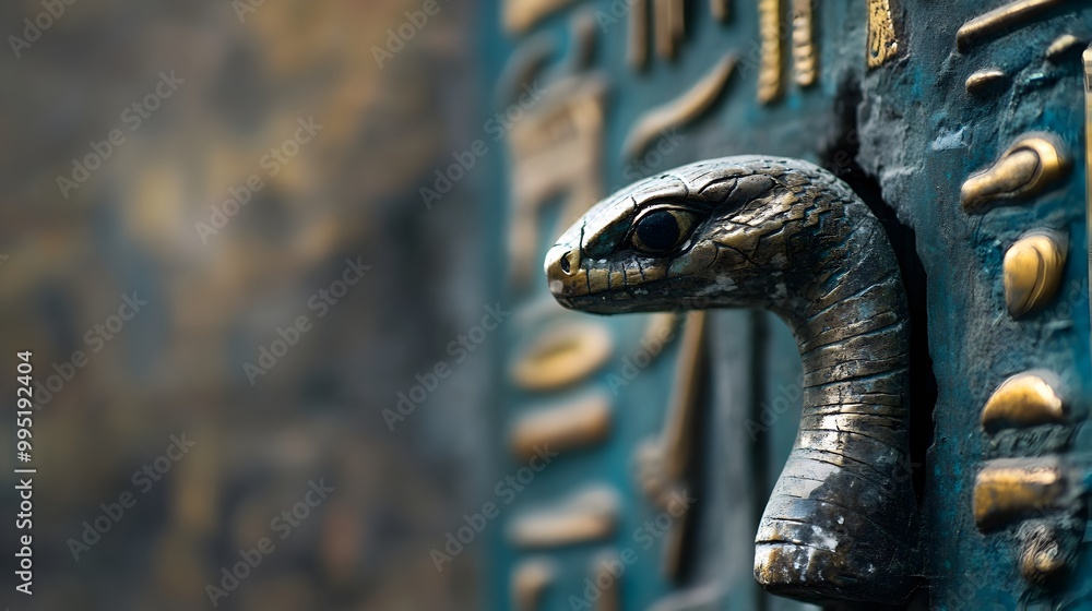 Detailed Shot of the Wadjet Cobra Symbol a Representation of Protection ...